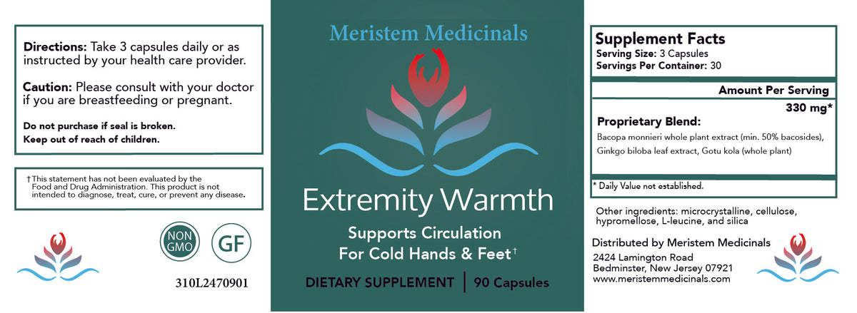 Extremity Warmth - For Cold Hands and Feet – Meristem Medicinals
